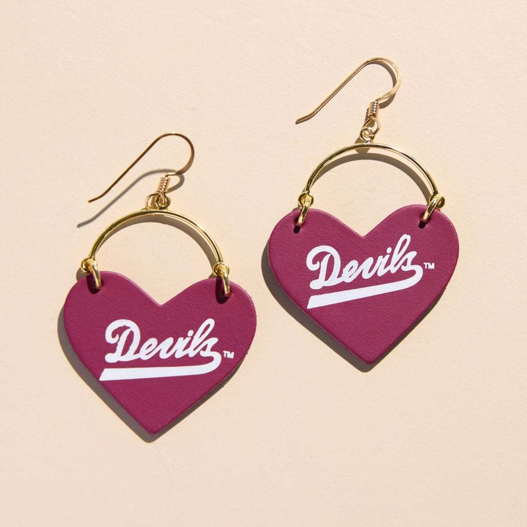 ASU Maroon Arizona State University Lover - Nickel & Suede