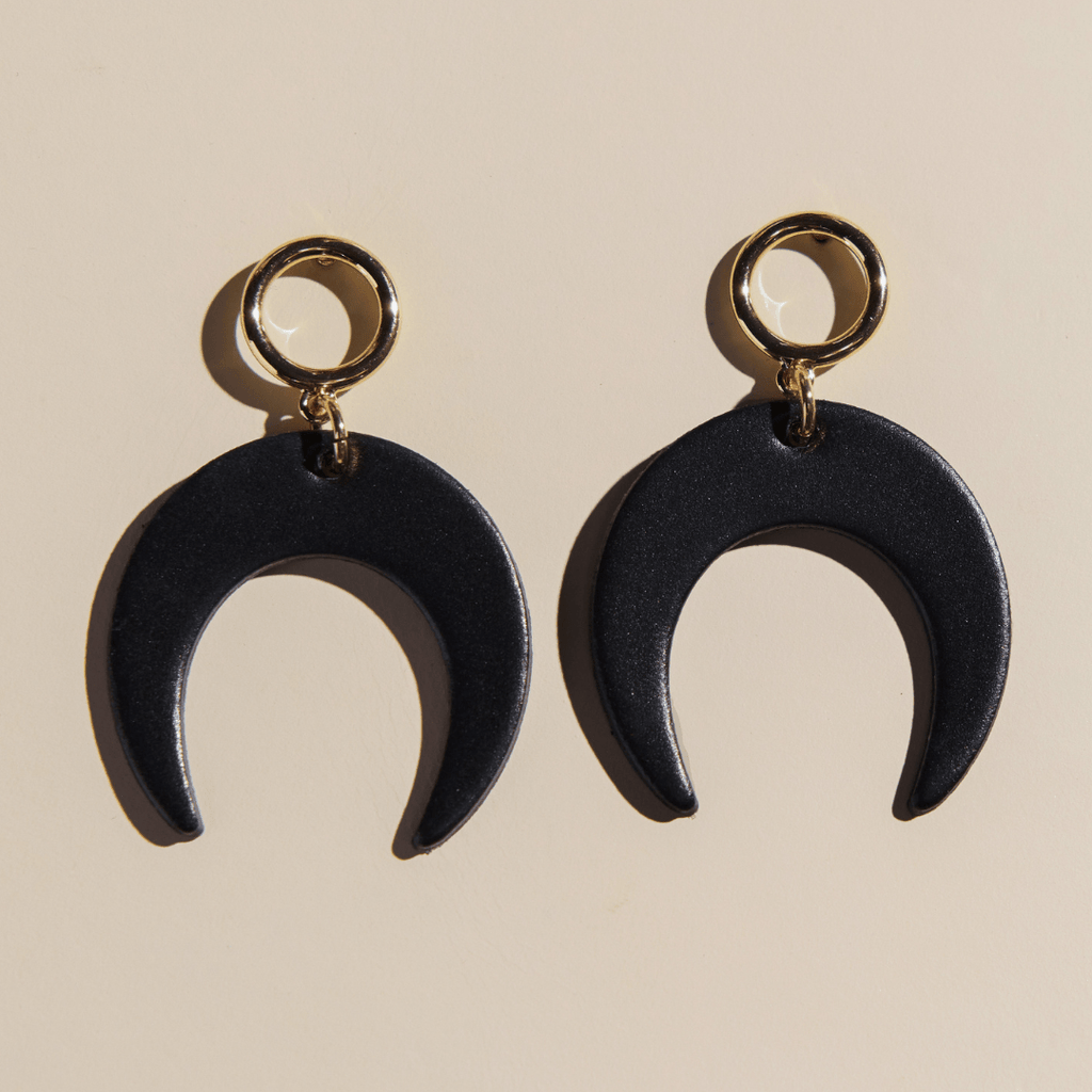 Black CeCe| Nickel & Suede | Lightweight Leather Earrings