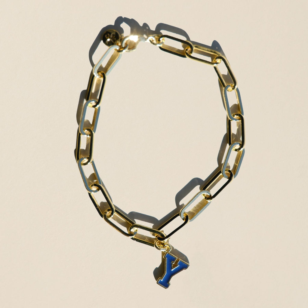 Brigham Young University Charm Bracelet - Nickel & Suede