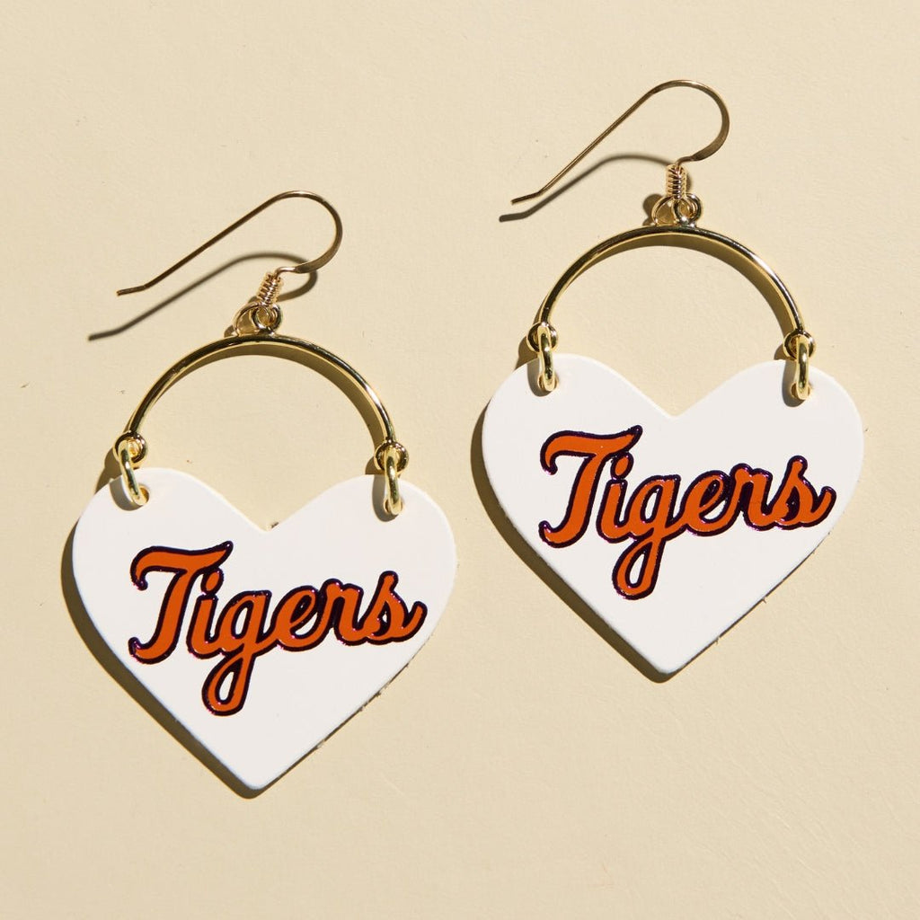 Clemson University Tigers Script Lover - Nickel & Suede