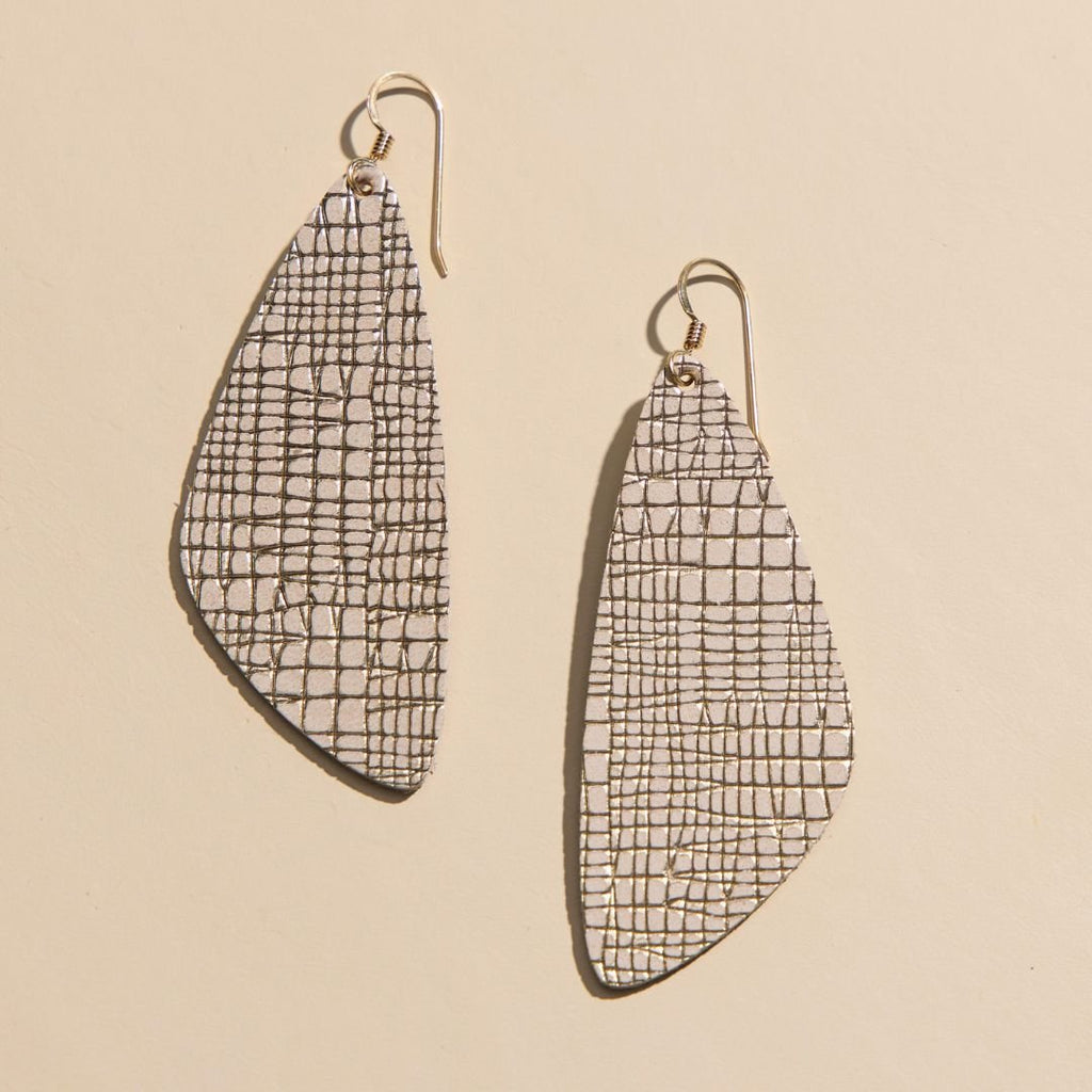 Cream Trellis Evie - Nickel & Suede