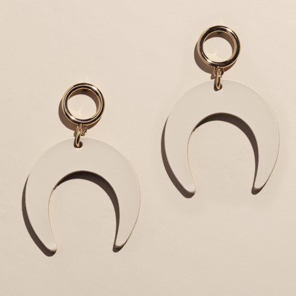 Ecru CeCe | Nickel & Suede | Lightweight Leather Earrings