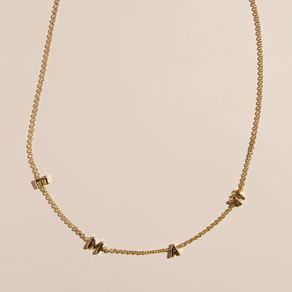 Kansas State University EMAW Initial Necklace - Nickel & Suede