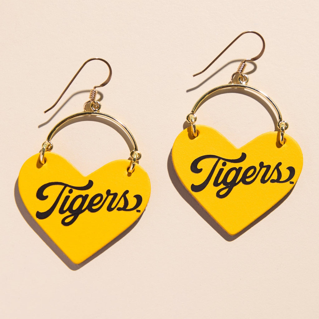 Missouri Gold University of Missouri Tigers Script Lover - Nickel & Suede