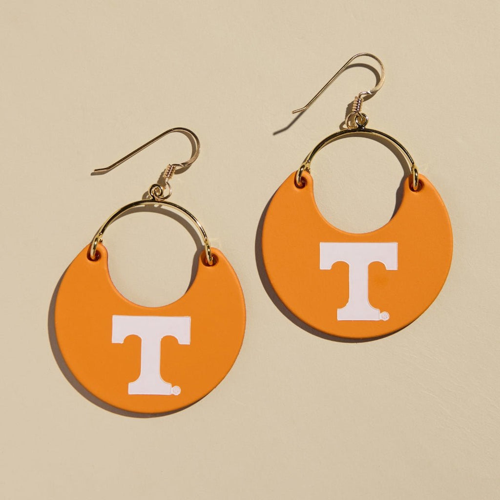 Orange University of Tennessee Logo Ninas - Nickel & Suede
