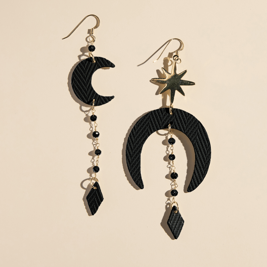 Raven Astra | Nickel & Suede | Lightweight Leather Earrings