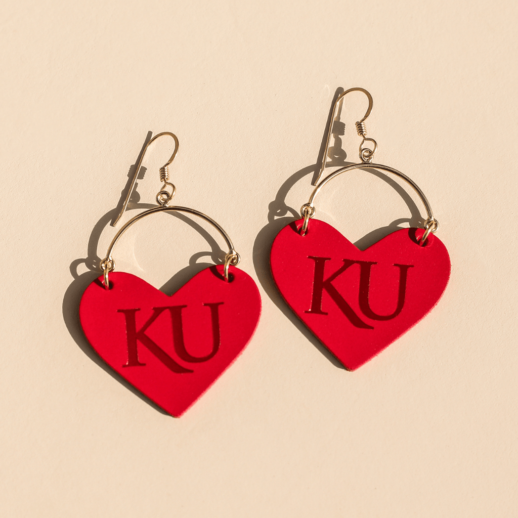 Red University of Kansas Lover - Nickel & Suede