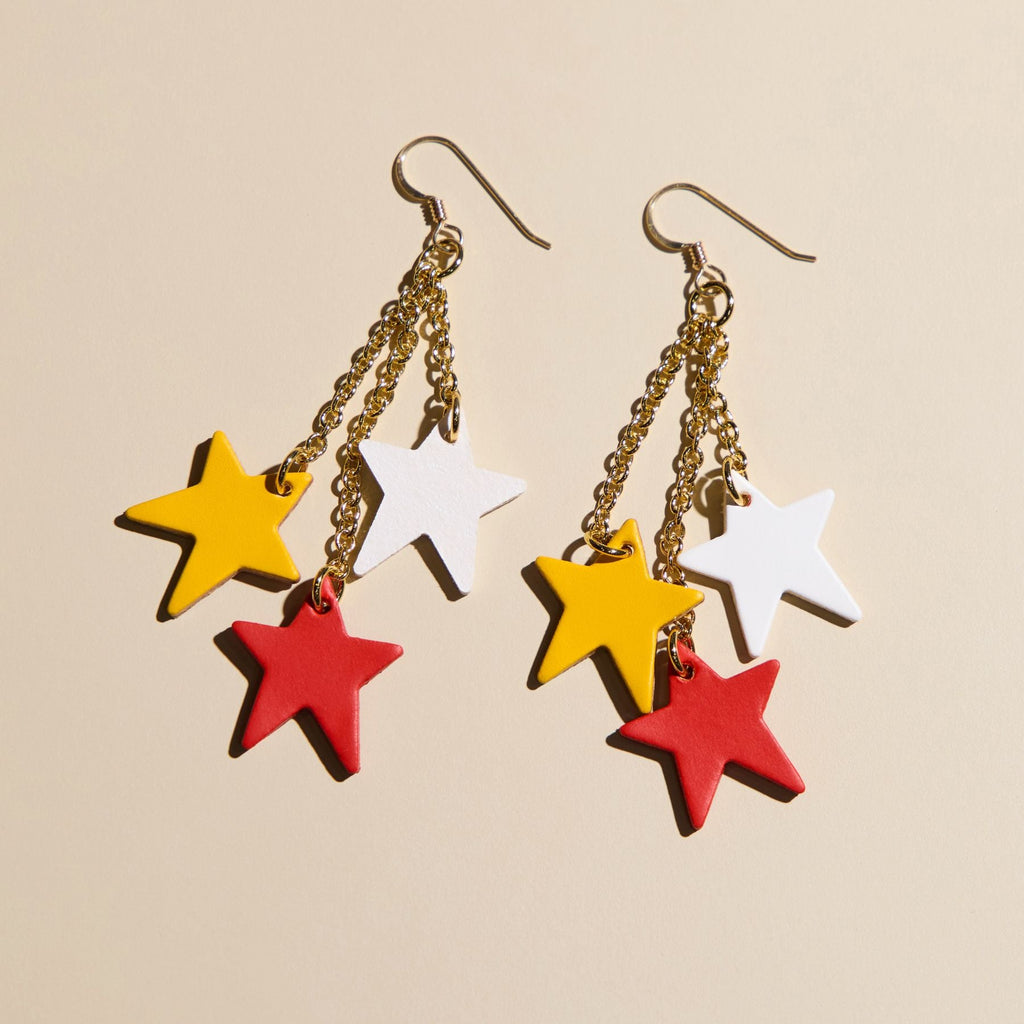 Red & Yellow Juno - Nickel & Suede