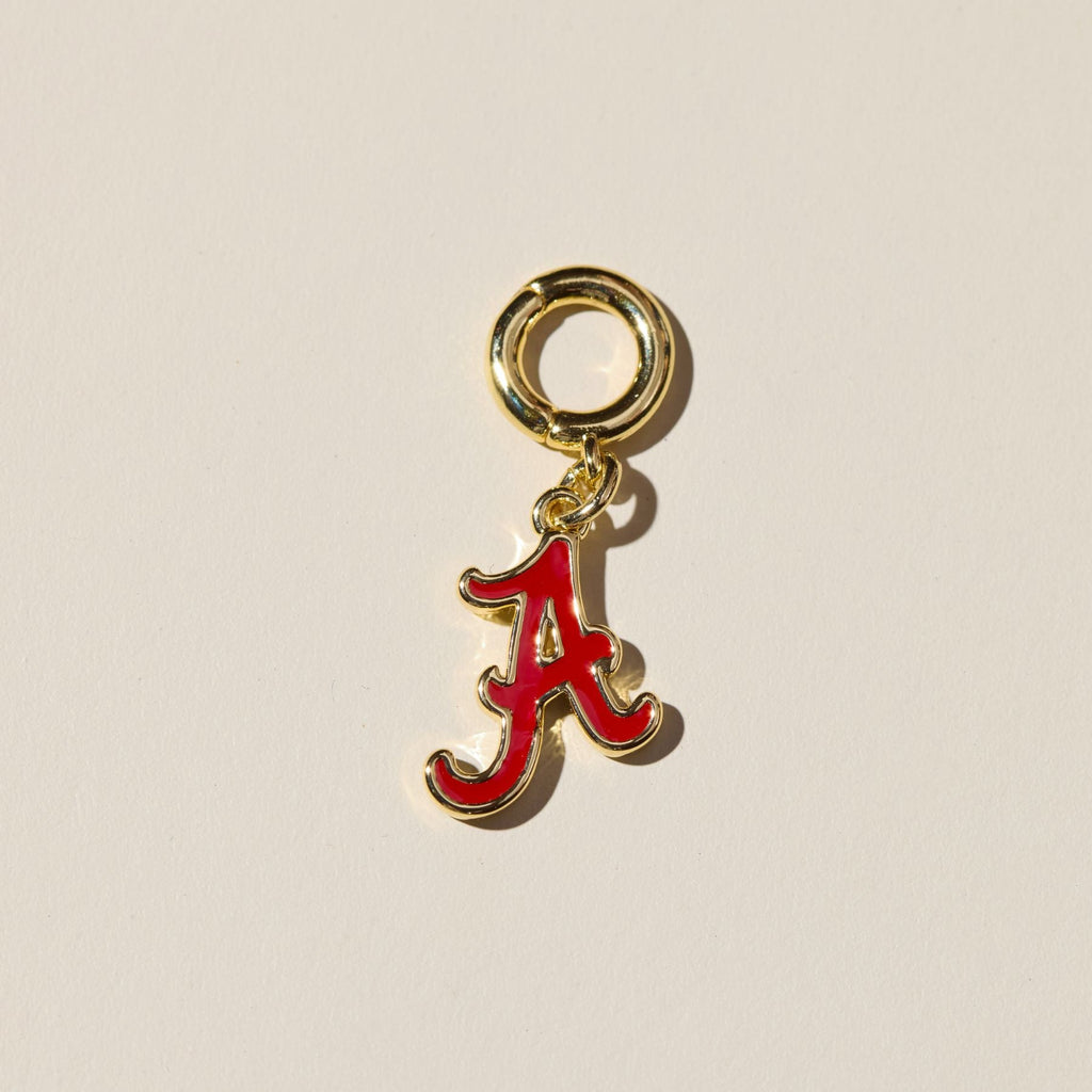 University of Alabama Enamel Charm - Nickel & Suede