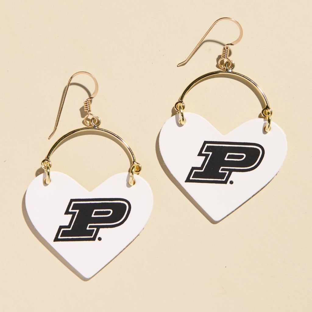 White Purdue University Lover - Nickel & Suede