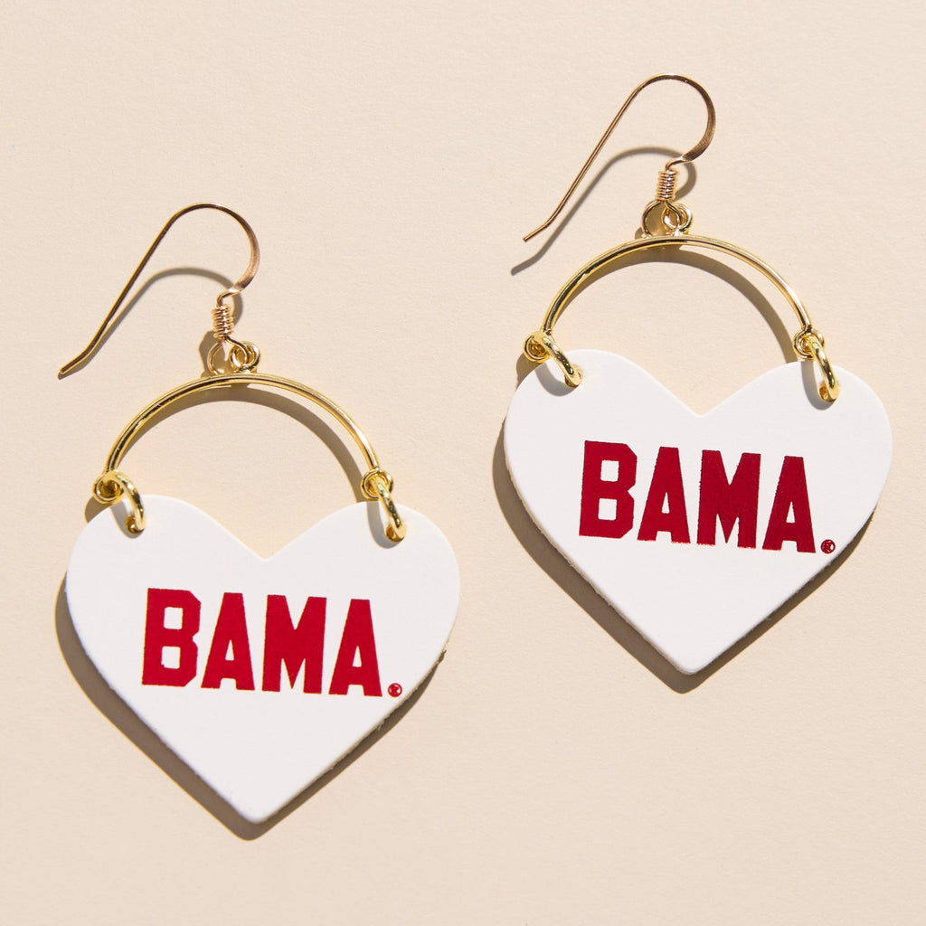 White University of Alabama BAMA Lover - Nickel & Suede