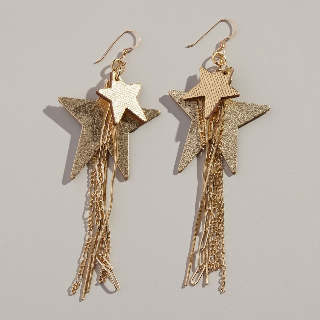 Gold Satin Zeppelin - Nickel & Suede